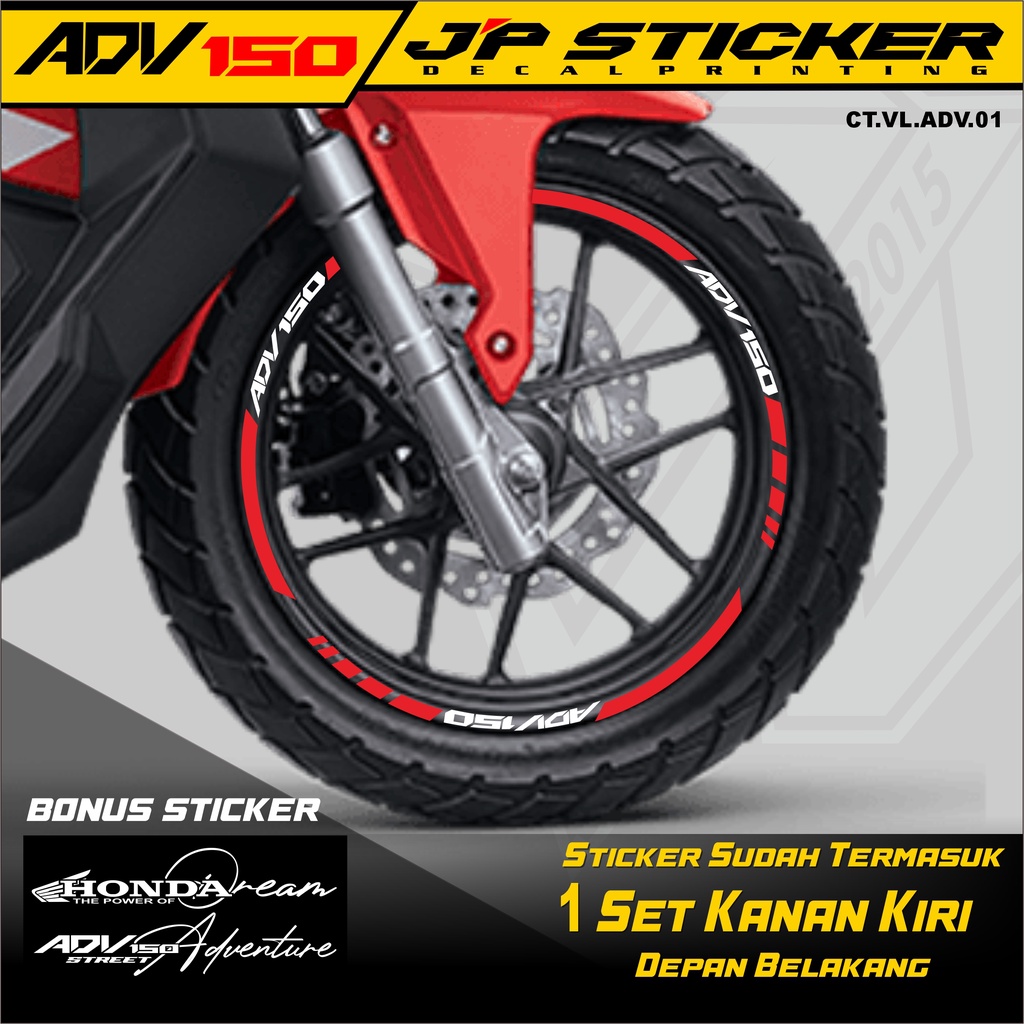 Cutting Sticker Rim Honda ADV 150 Full set - Sticker List Cutting Rim ...