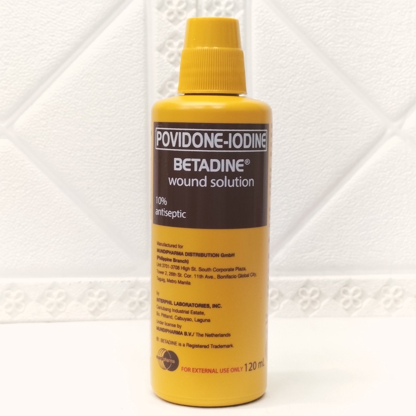 POVIDONE IODINE BETADINE WOUND SOLUTION 7.5/15/60/120ML | Shopee Philippines