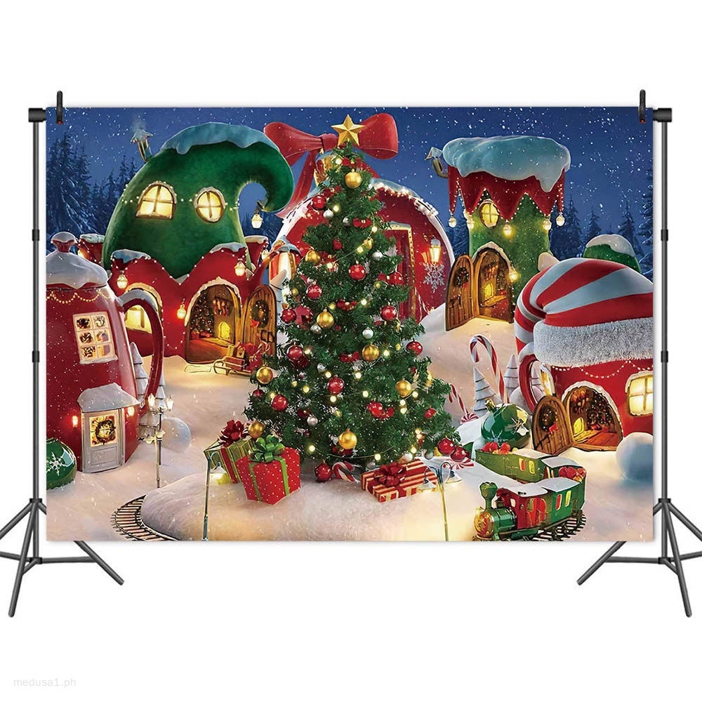 150*100cm Christmas Theme Backdrop Cloth Merry Christmas Photography ...