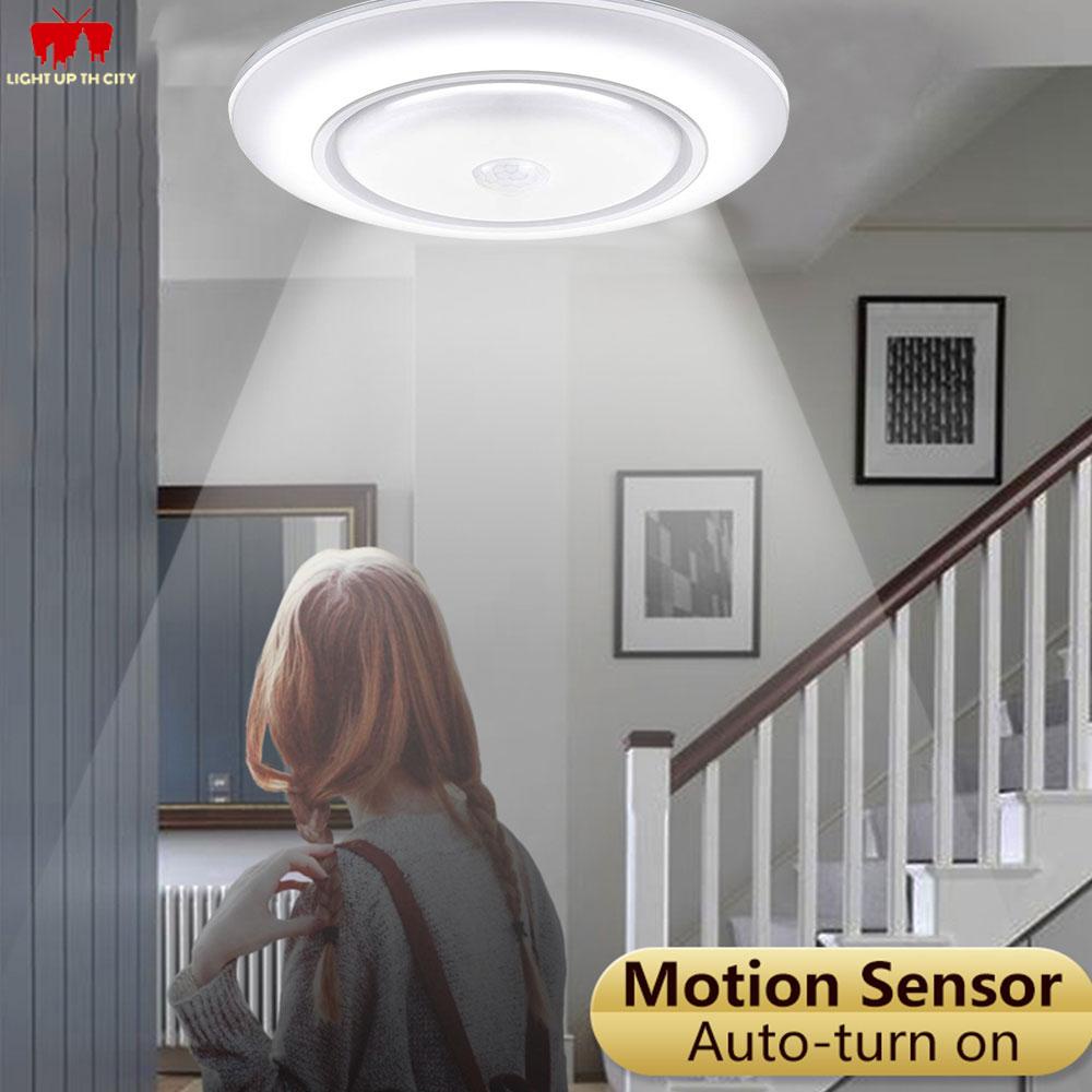 Motion Sensor Ceiling Light Wireless Motion Lighting Fixture Super ...