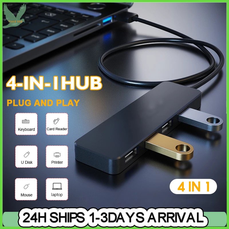USB HUB High Speed 4 Ports USB 2.0 Hub USB Port Portable OTG Hub USB Splitter | Shopee Philippines