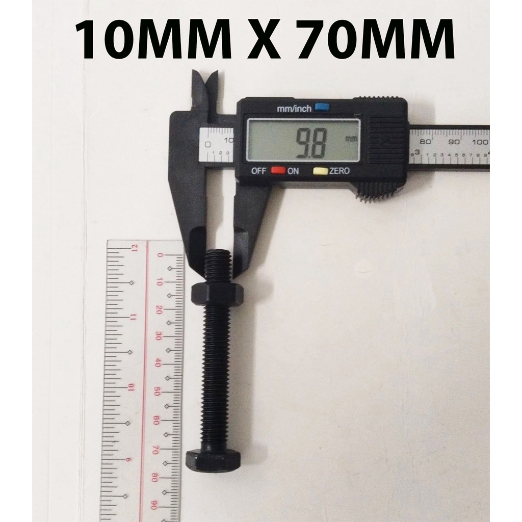 HT BOLT 10MM X 70MM WITH 1 PIECE NUT HI TENSILE ...