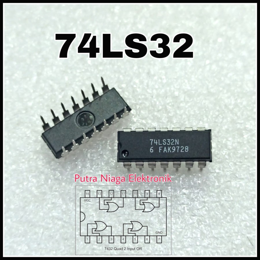 Ic TTL 7432 74LS32 OR Gate SN74LS32N 74LS32N Dip 14p | Shopee Philippines