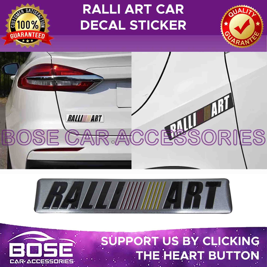 D4D Emblem 3D Emblem / Decals Sticker Color: Black and Silver / Ralli ...