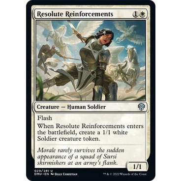 Magic the Gathering : Resolute Reinforcements - DMU - UC MTG White ...