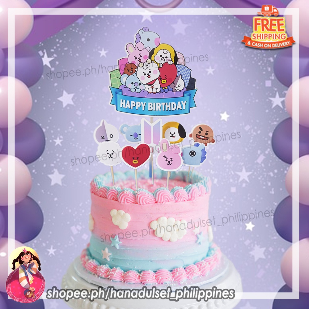 Bts BT21 Cake Topper [set] | Bts cup cake toppers ♥ hdsplus1 BT21 ...