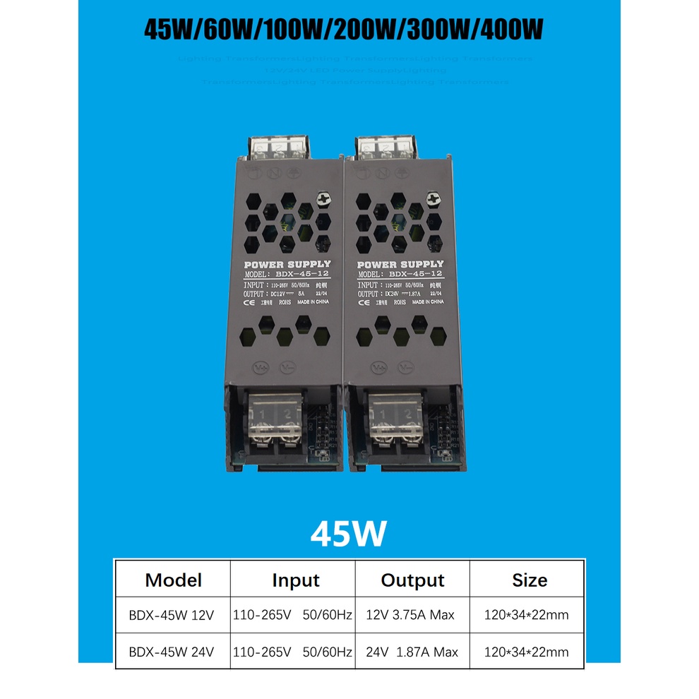 High Quality DC12V 24V 48V Power Supply LED Driver AC110-220V 100W 200W ...