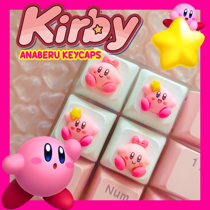 Cute Kirby Keycaps XDA For Mechanical and Gaming Keyboards | Shopee ...
