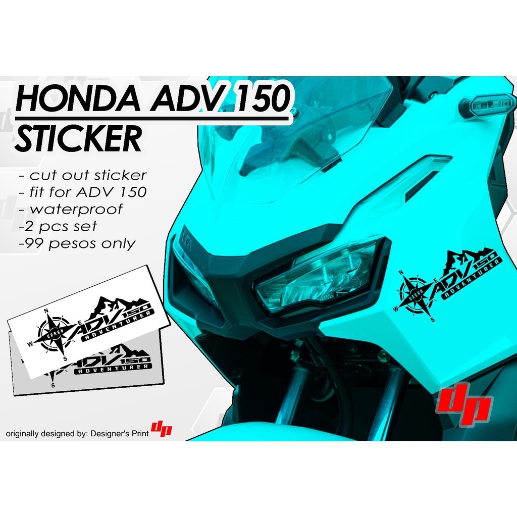 New ADV 150 sticker - 2 pcs set, Waterproof, Cutout sticker, Designed ...