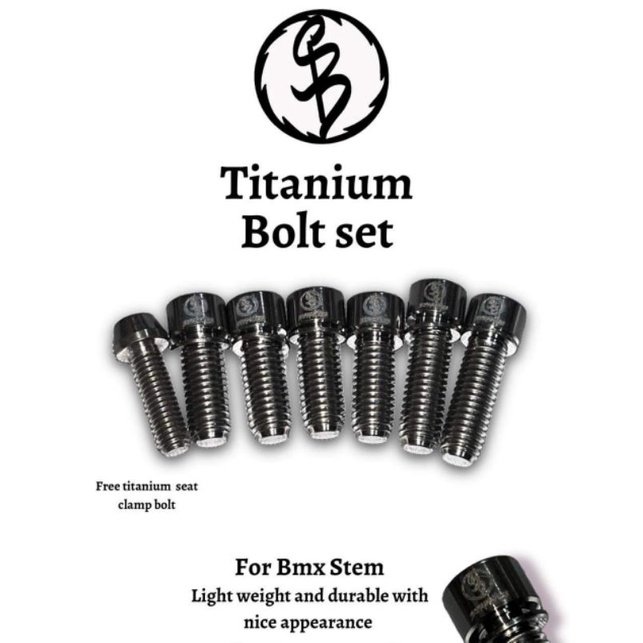 Bike/BMX Stem Bolts Set | Scrapbikes Titanium Bolts Set (NEW 2025 ...