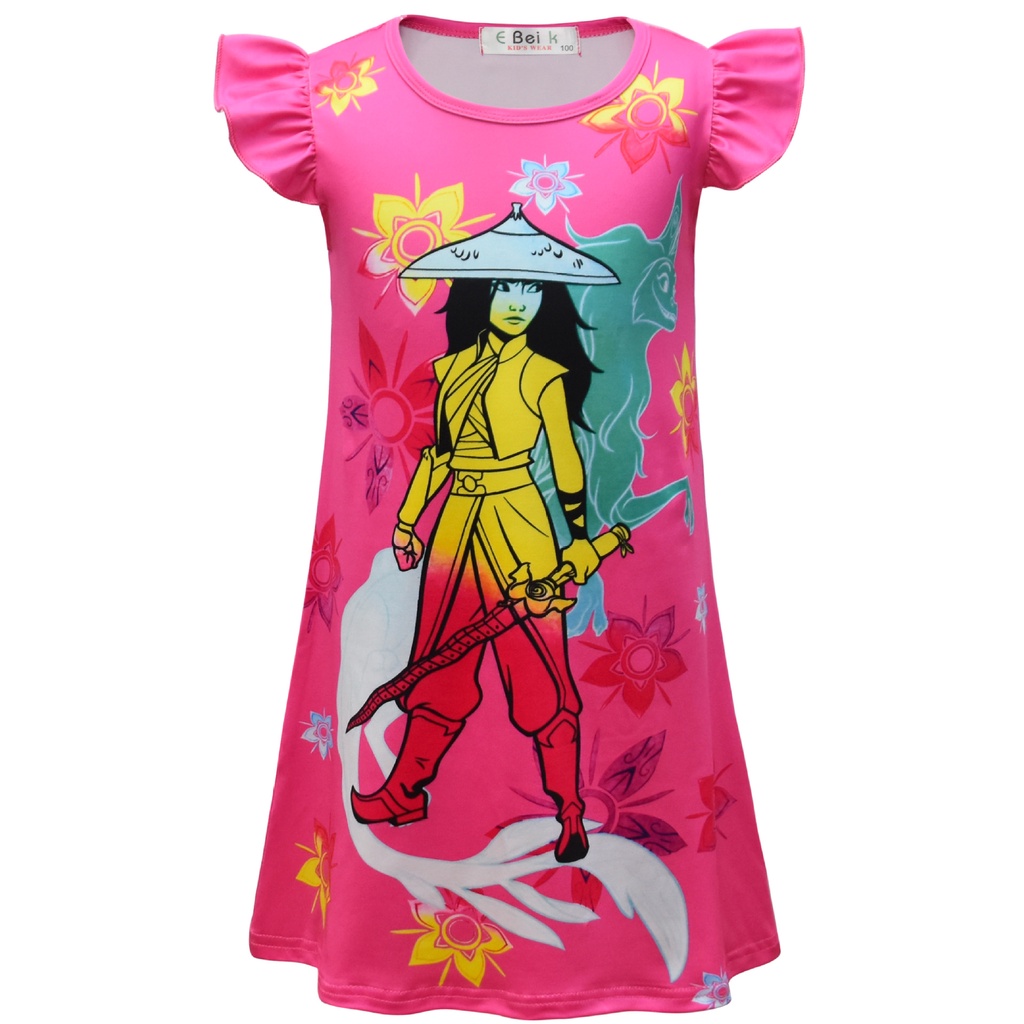 `Kids Summer Dress Raya And The Last Dragon Children Dresses Pajamas ...