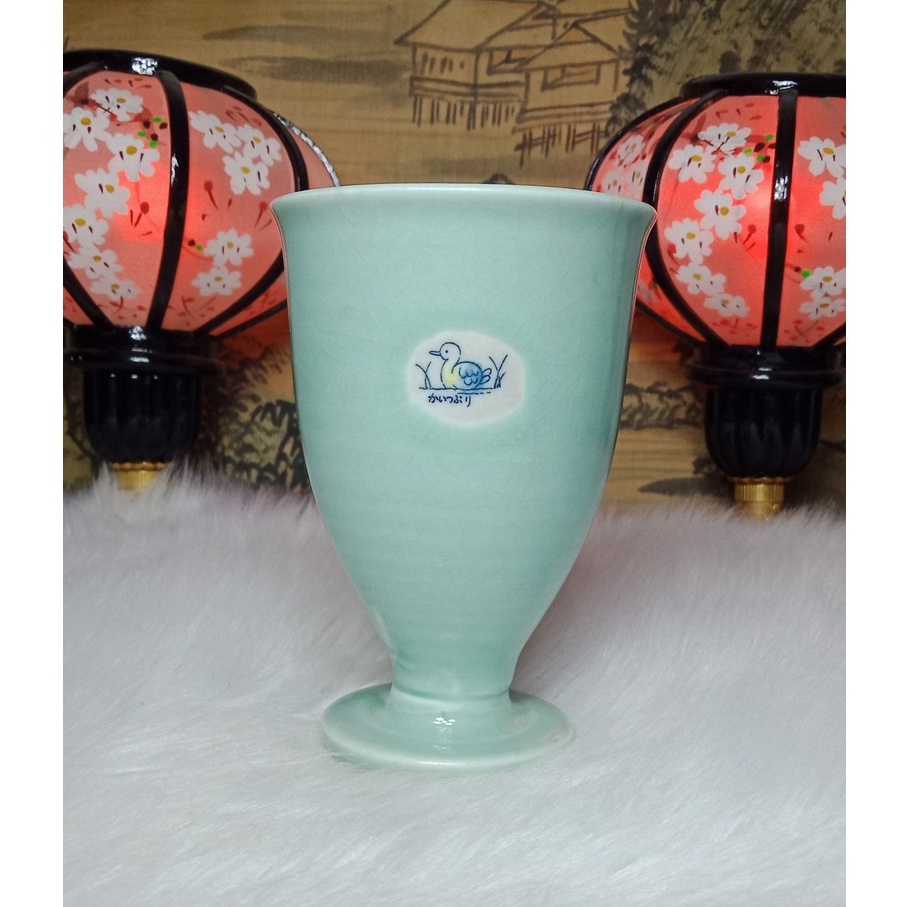 LIGHT GREEN DUCK STONEWARE GOBLET - JAPAN | Shopee Philippines