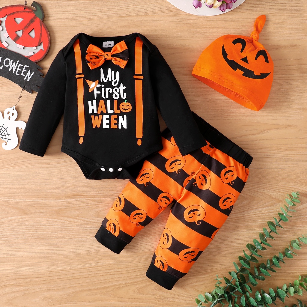 Mikrdoo 0-12Months Infant Newborn Baby Boy First Halloween Costumes, Toddler Boy Cute Long ...