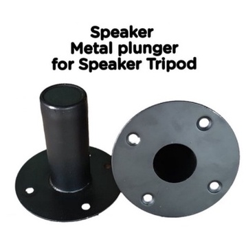 METAL PLUNGER FOR SPEAKER STAND or TRIPOD, 4 MOUNTING HOLES(Black ...