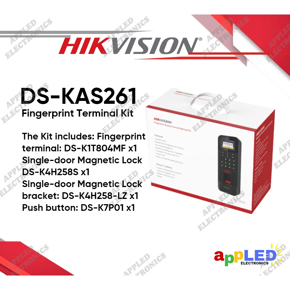 Hikvision DS-KAS261 Fingerprint MiFare Card Time Attendance and Access ...