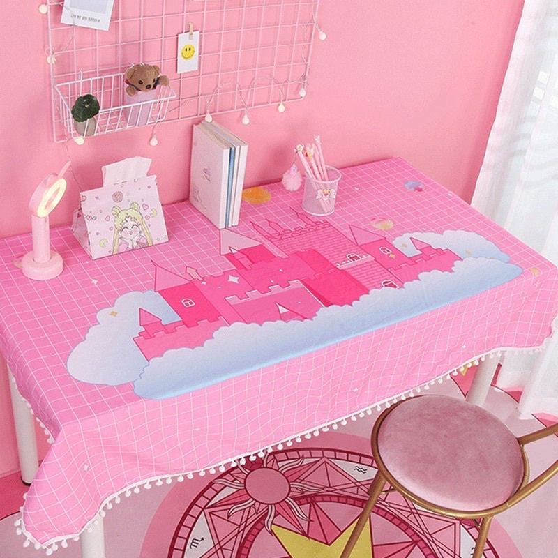 DECO Pink Ins Table Cloth Desk Influencer Style | Shopee Philippines