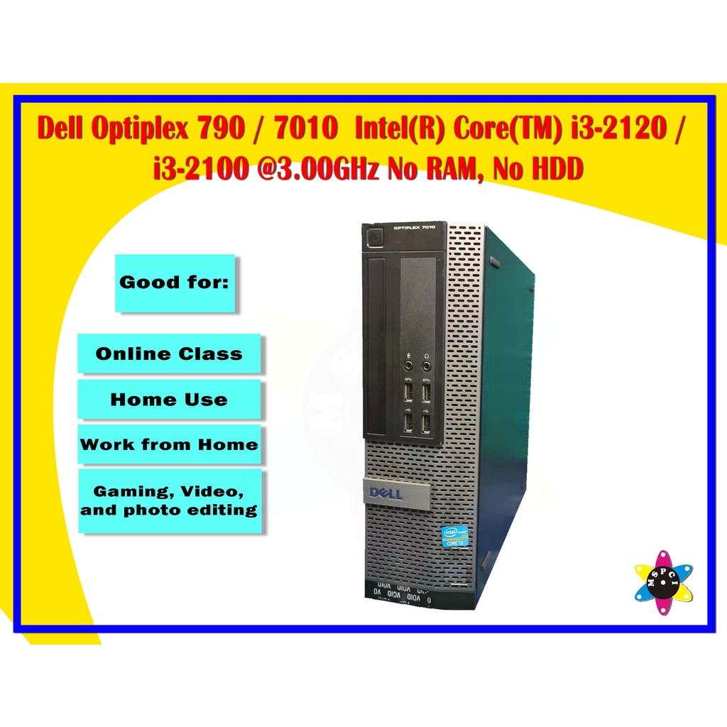 Dell Optiplex 790 / 7010 Intel Core i3 2nd Gen with no Hard Disk and ...