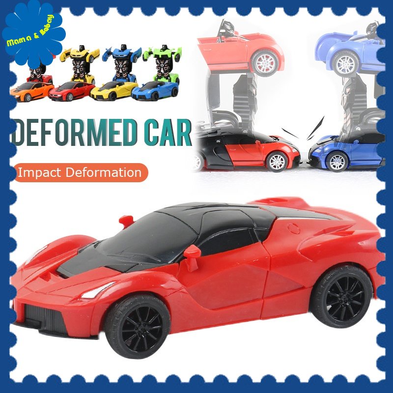 Transforming Car Toys Transformers Robot Police Car Bump Automatic ...