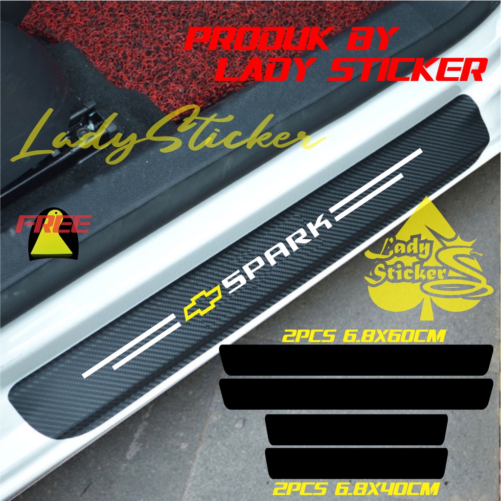 3d CARBON SILLPLATE SPARK CAR 3D CARBON STICKER CHEVROLET SPARK CAR ...