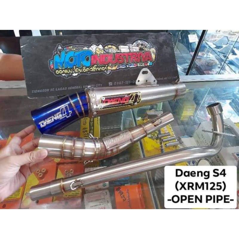 DAENG OPEN PIPE FULL SYSTEM (REPLICA) RAIDER150/FI, XRM125, TMX, PUSH ...