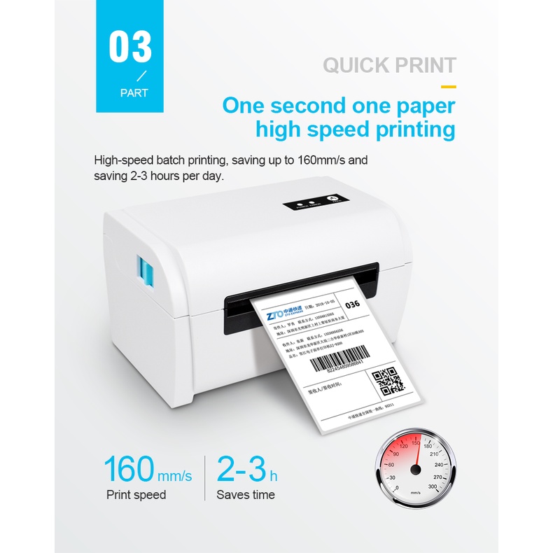 VOZY T1 PC/Cellphone Bluetooth/USB Thermal Printer Waybill Label ...