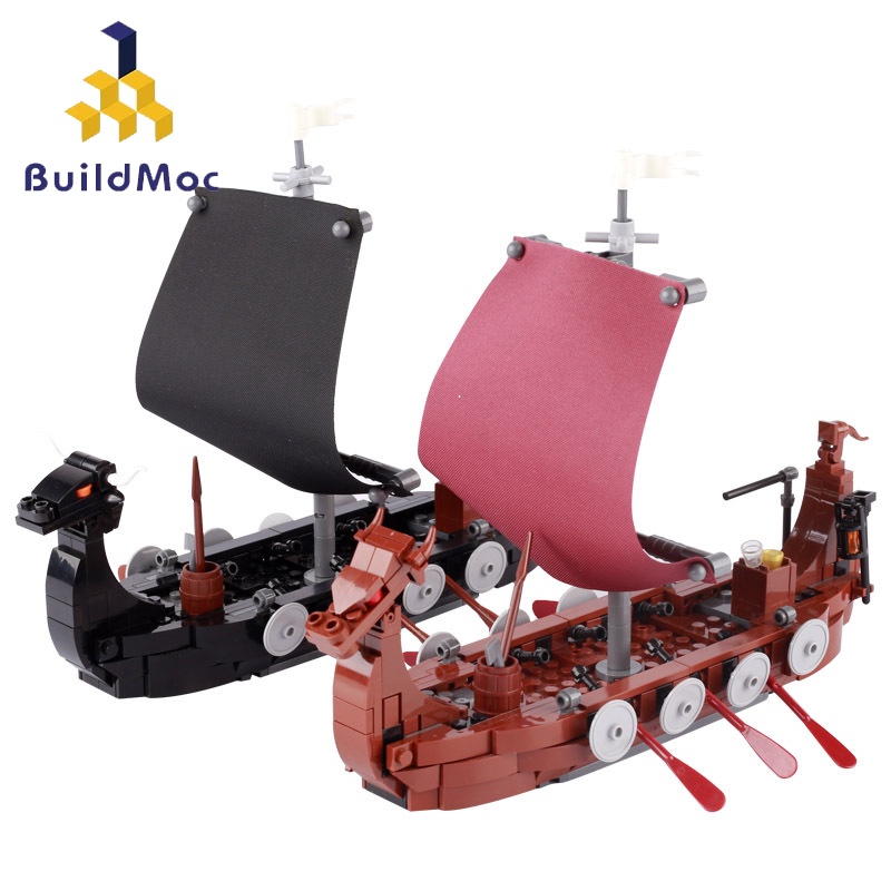 BuildMOC middle world battleship viking ship Pirate Ship model Building ...