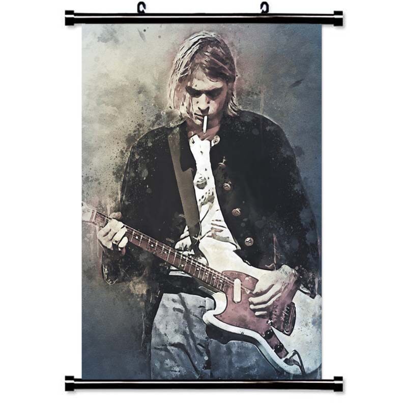 Kurt Cobain print on canvas Paintings Poster Wallpaper Scroll Poster ...