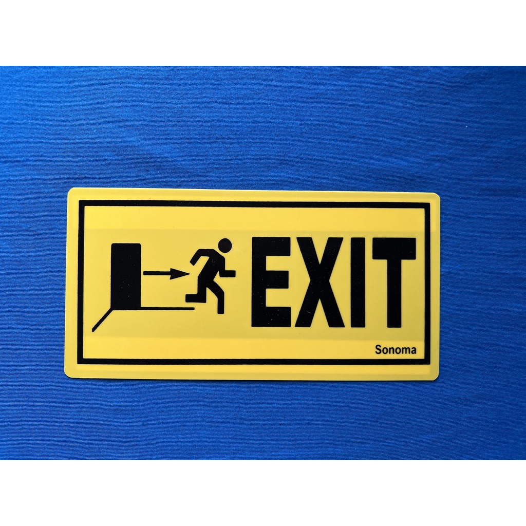 High Impact Plastic Exit Signage 4 x 8 inches Signages Sign Not Sticker ...