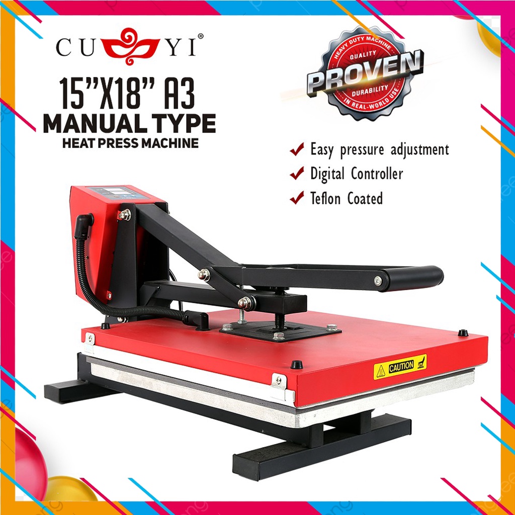 A3 size CUYI HEATPRESS MACHINE (15X18 INCHES) HEAVY DUTY | Shopee ...