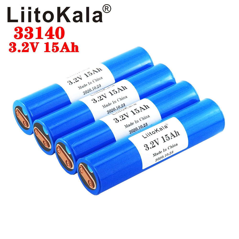 Liitokala 33140 3.2V 15Ah lifepo4 Battery 75W Max Discharge 2000 Times ...