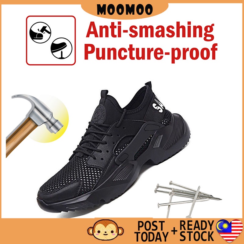 MOOMOO Men Fashion Safetyboots Men Sneakers Kasut Keselamatan Heavy ...