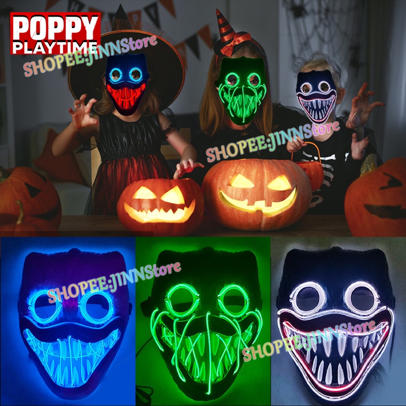 JINN New Design Halloween POPPY PLAYTIME Mask Full Face LED Light up ...