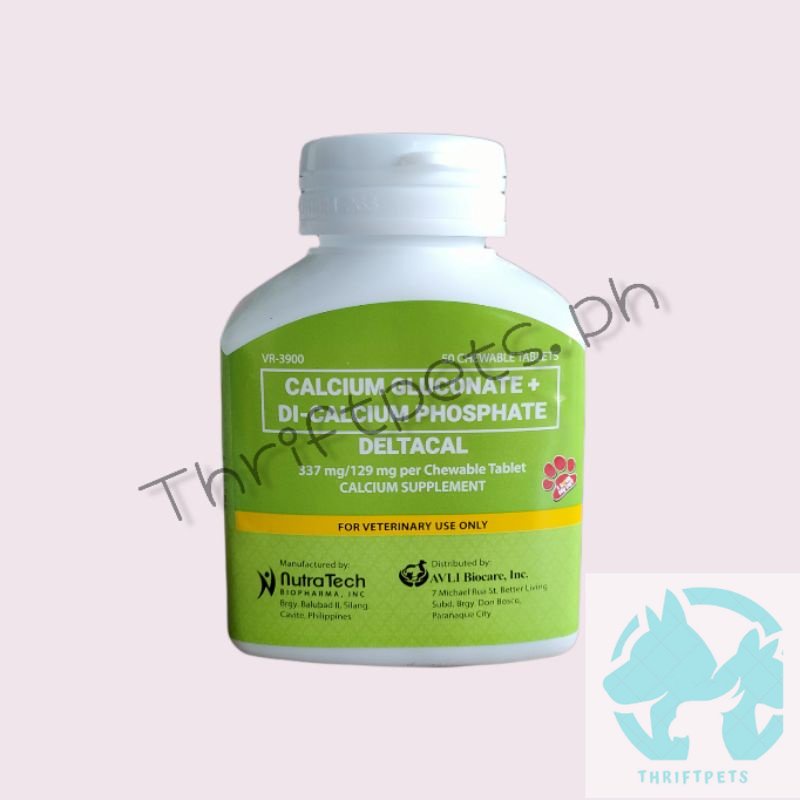 Deltacal 50's Chewable Tablet Calcium Supplement for Dogs and Cats ...