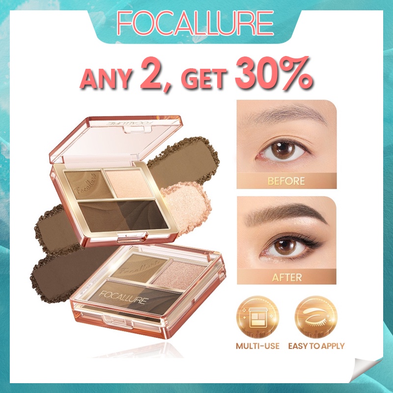 FOCALLURE #AmberGold Eyebrow Powder One-For-All Multi-Use Brow Powder ...
