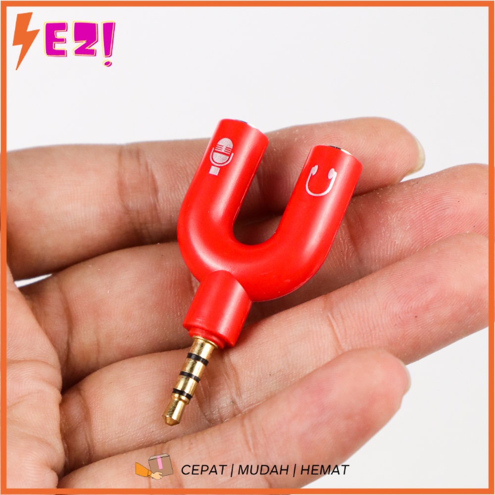 Audio Splitter U Shape 3.5mm to Headphone Mic | Shopee Philippines