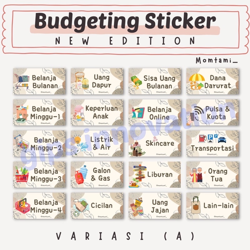 Smart Wallet Financial Sticker/Discipline BUDGETING - Package (20 ...