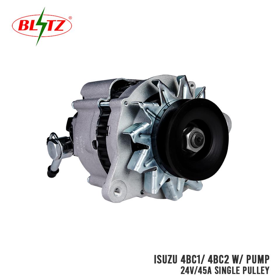BLITZ ALTERNATOR ASSEMBLY /ISUZU 4BC1/4BC2 W/ PUMP / 24V/45A /SINGLE ...