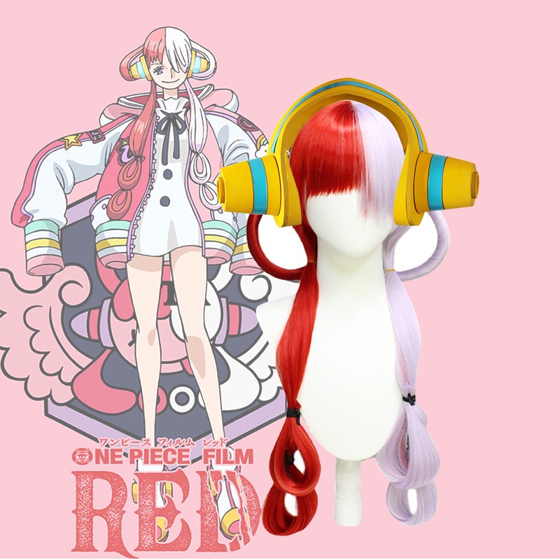 Girl Women Anime ONE PIECE UTA Cosplay Wig Long Red Braid Toupees ...