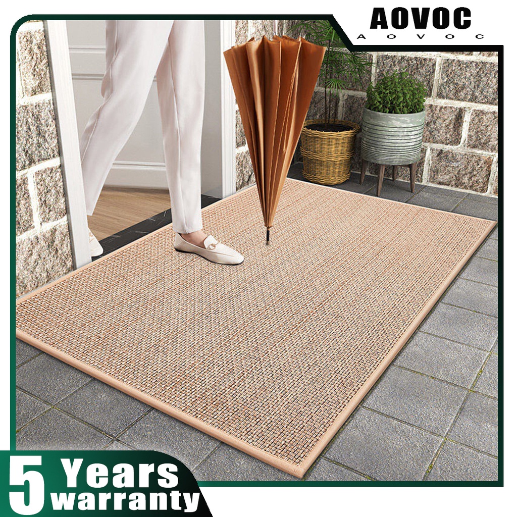 Door Mat Entrance Linen Woven Floor Mat Stain Resistant and Durablea ...