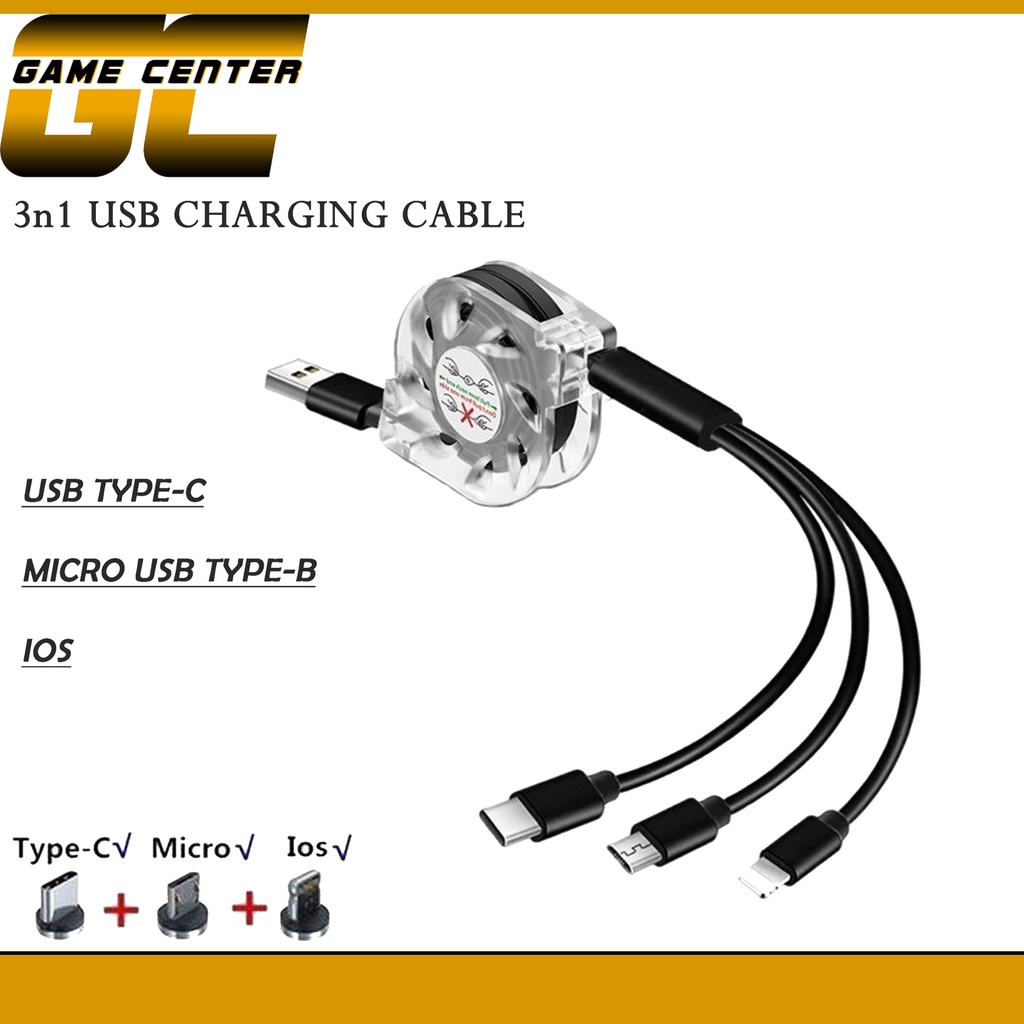 3n1 USB Charging Adaptor USB to Type C , Android , Ios | Shopee Philippines