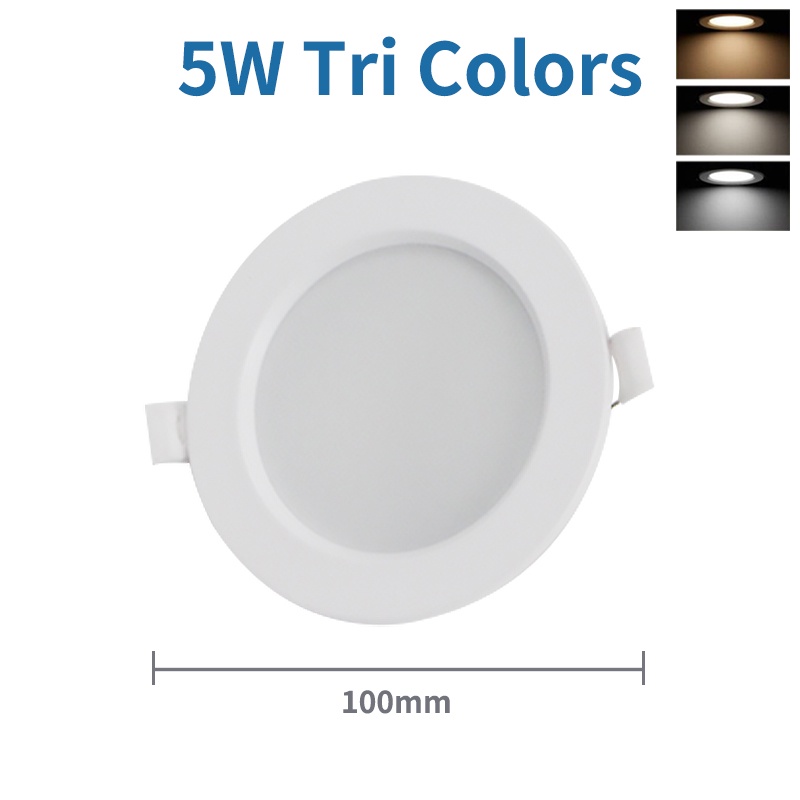 Geekpark Pin Light Downlights for Ceiling Tri Colors 5W 9W 12W 18W LED ...
