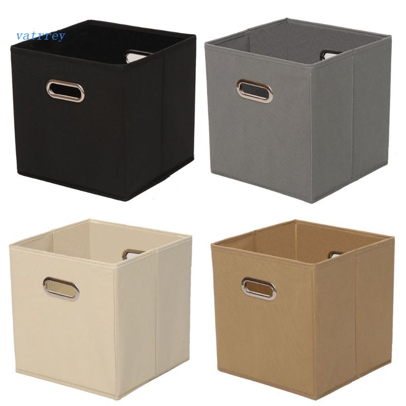 VA Cloth Cube Storage Boxes with Double Metal Handle Collapsible ...