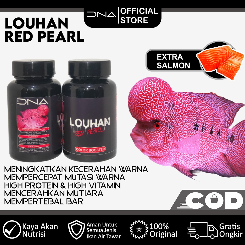 MERAH Louhan RED PEARL DNA pellets are food for brightening progressing ...