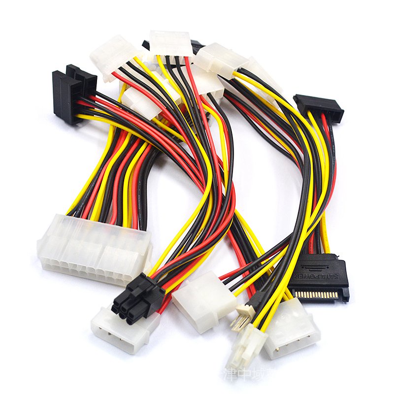 SATA Cable One Point Two 6P To IDE4 10 12P Motherboard Solid State Drive Connection Graphics ...