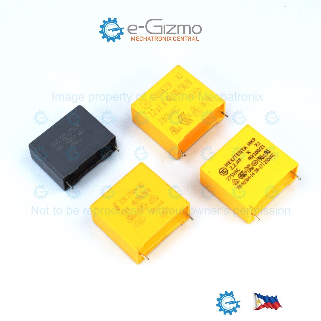 1pc 2.2uF 2u2 275-305VAC MKP Class X2 AC Rated RFI Capacitors with ...