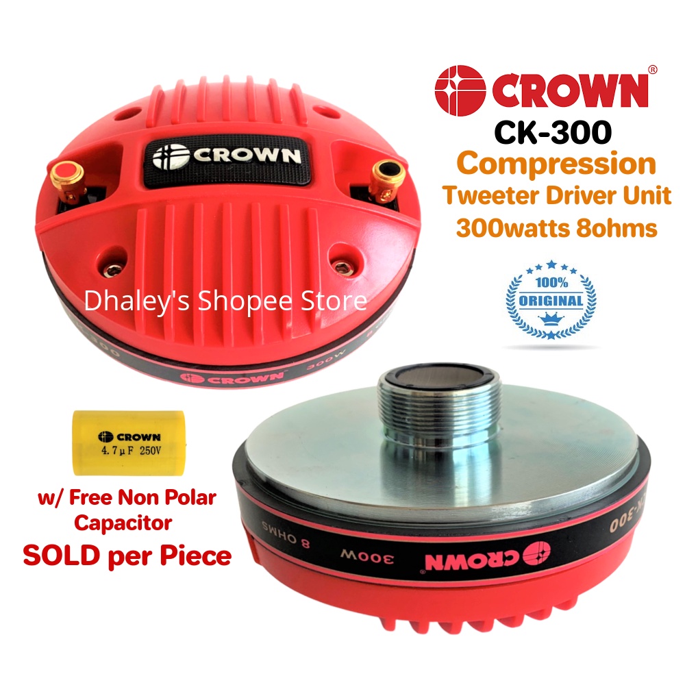 1pc. Crown CK-300 Compression Driver Unit 300watts 8ohms Tweeter Driver ...