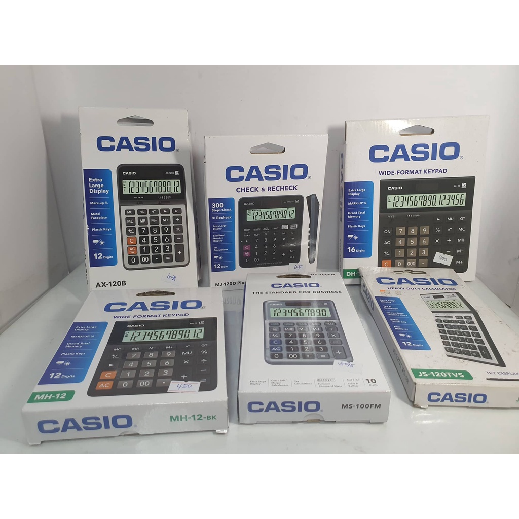 1 pc Original Casio Calculator extra large display 2 way power | Shopee ...