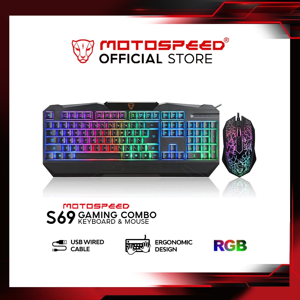 Motospeed S69 Gaming Keyboard and Mouse Combo (RGB, USB) | Shopee ...