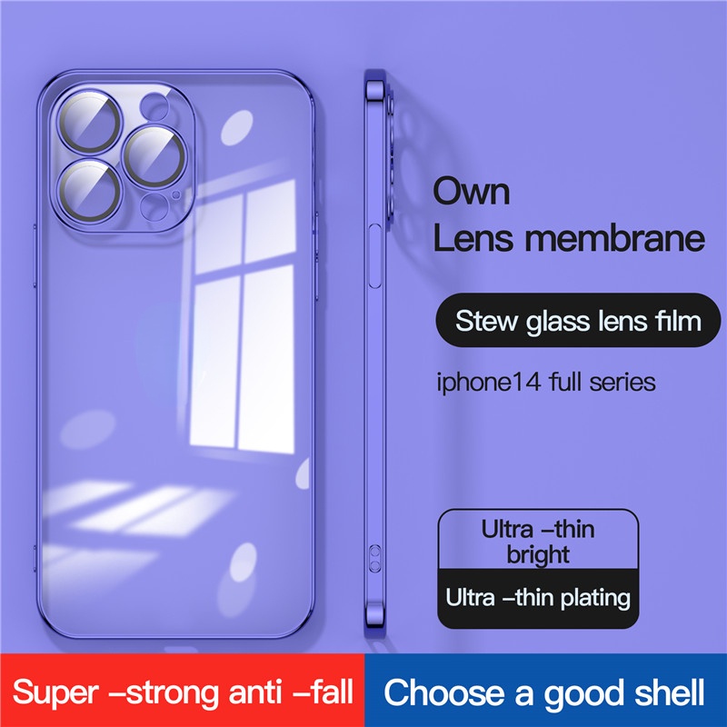 Deep Purple Luxury Dust Proof Clear Case For iPhone 14 Pro MAX 13 12 11 ...