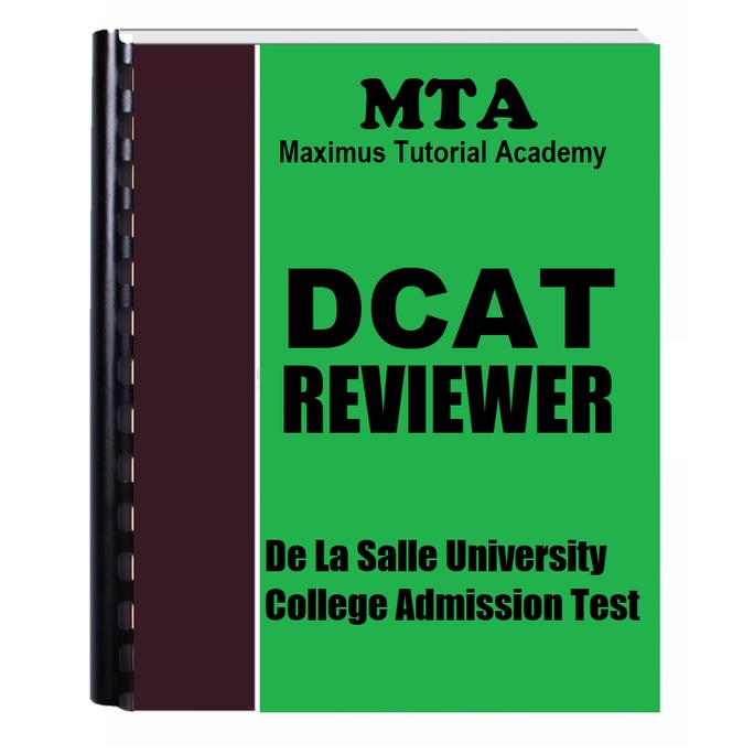 De La Salle University College Admission Test DCAT Reviewer | Shopee ...